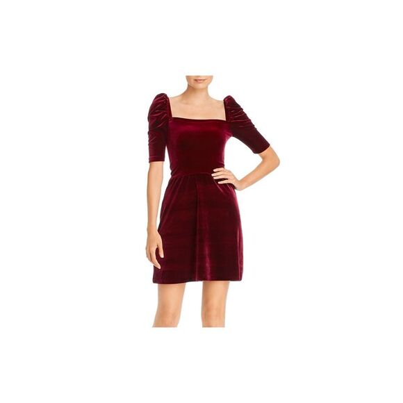 Aqua | Dresses | Aqua Womens Pouf Square Neck Short Cocktail Sheath ...